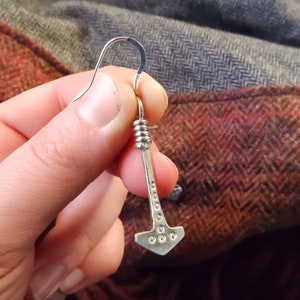 Anglo Saxon Thunor Hammer / Thor's Hammer/ Mjolnir Earrings - Available ...