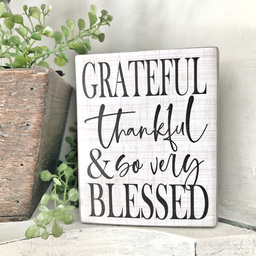 Grateful, Thankful and so Very Blessed - Etsy