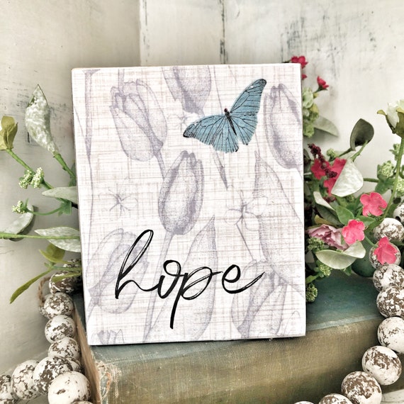 Hope Butterfly With Spring Background | Etsy