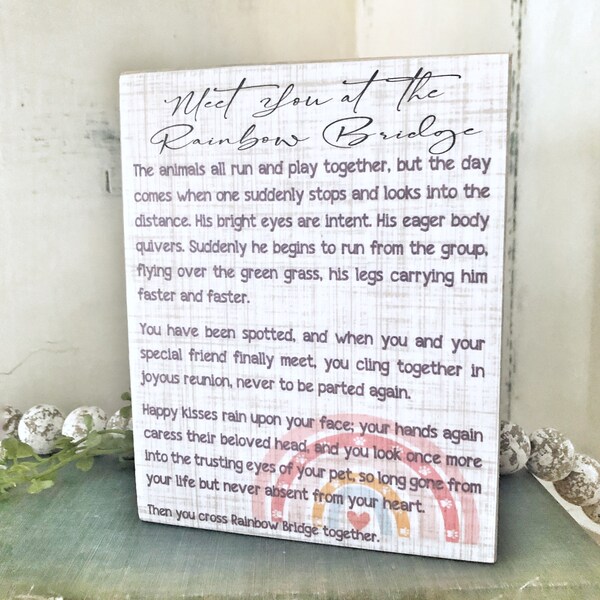 Rainbow Bridge Sign - Etsy