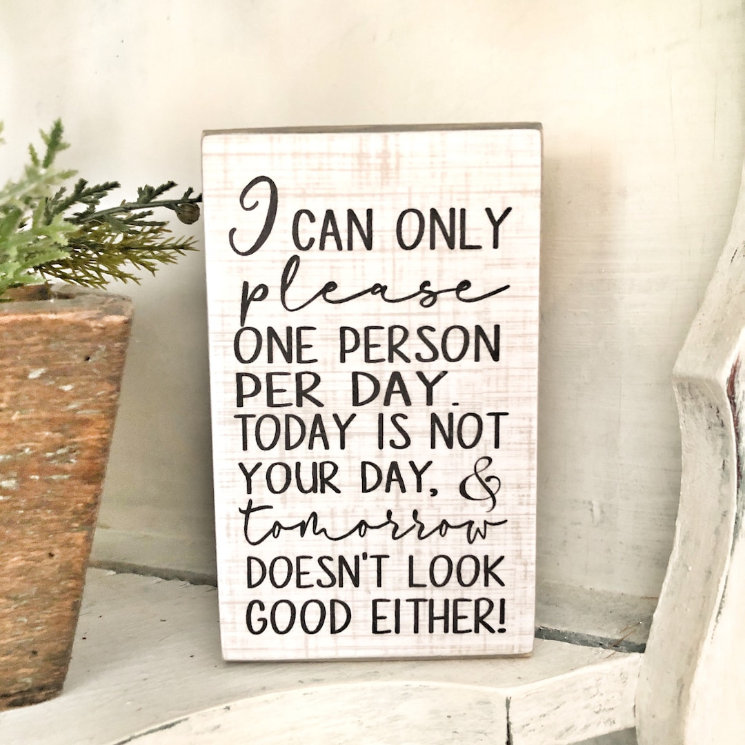 I Can Only Please One Person per Day. Today is Not Your Day and ...