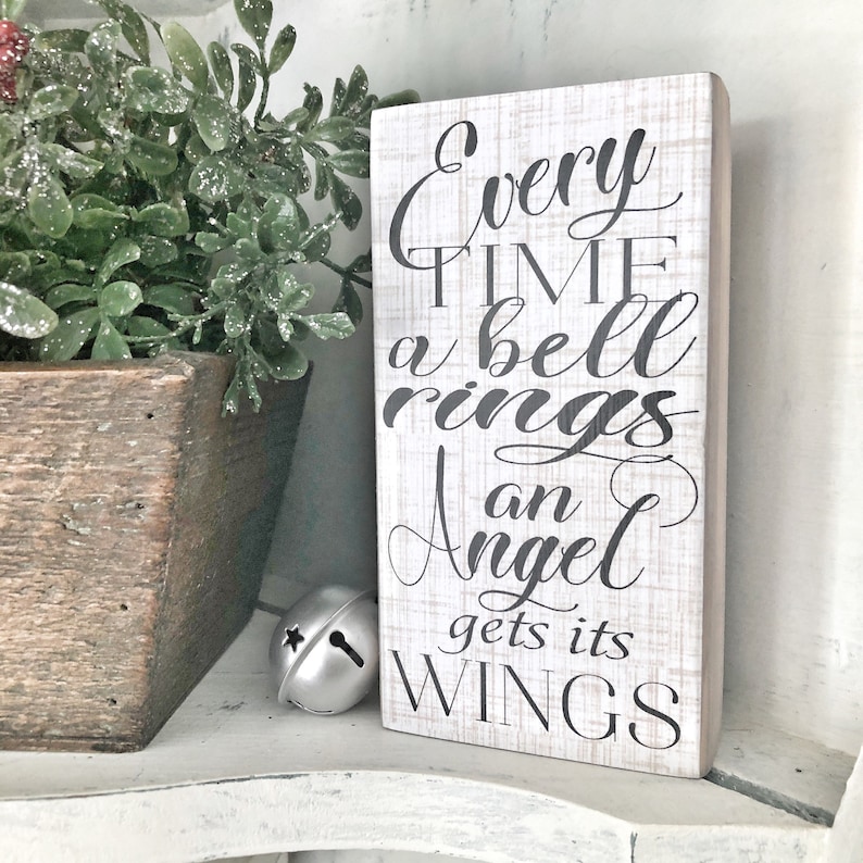 Every Time a Bell Rings an Angel Gets Its Wings - Etsy