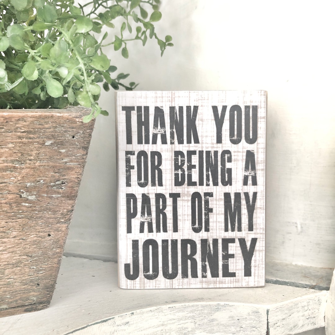 Thank You for a Being Part of My Journey - Etsy