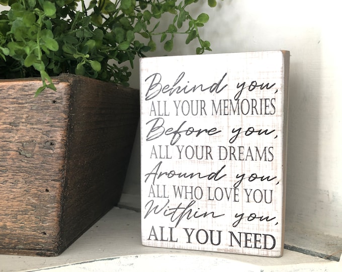 Behind You, All Your Memories. Before You, All Your Dreams. Around You, All Who Love You. Within ...