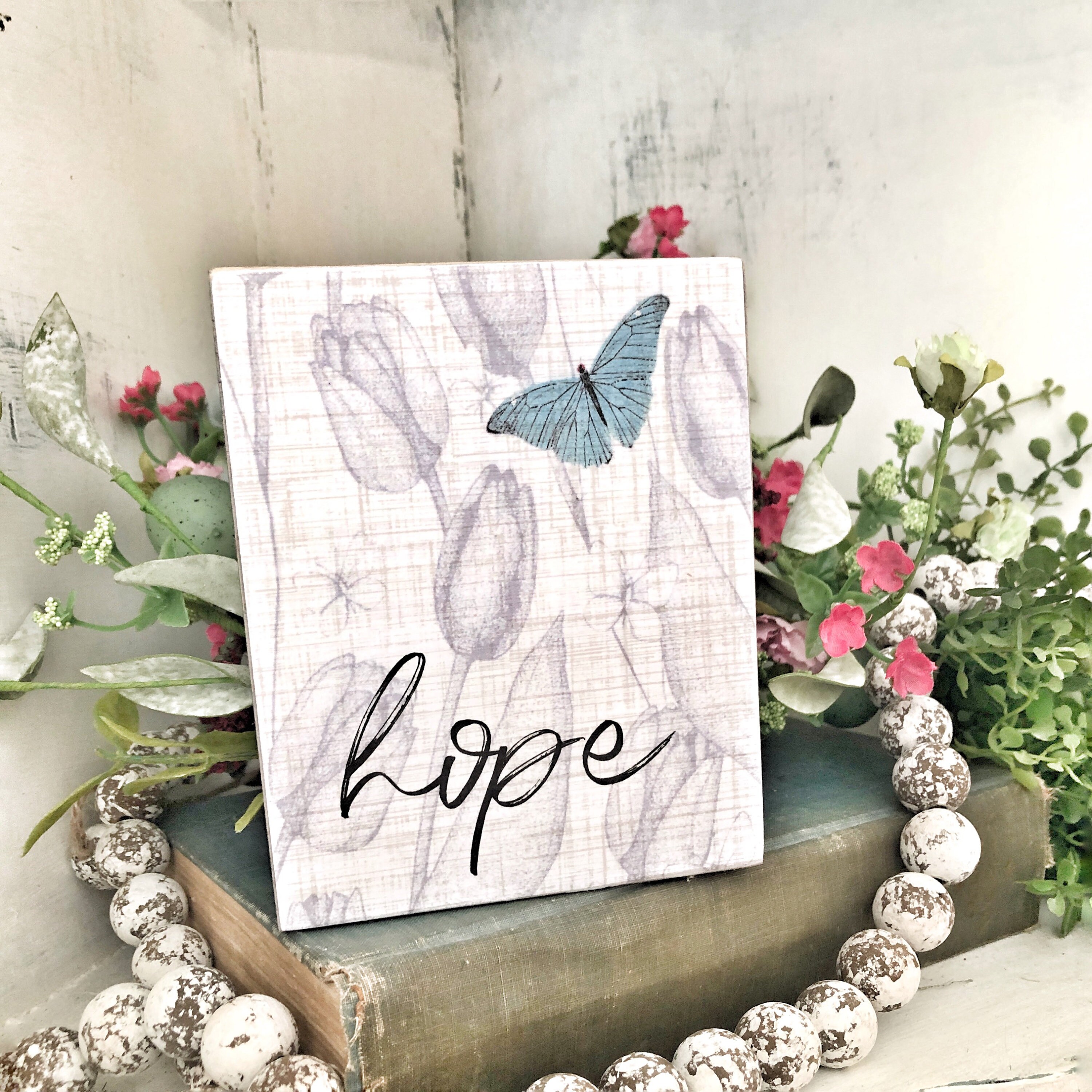 Hope Butterfly With Spring Background - Etsy