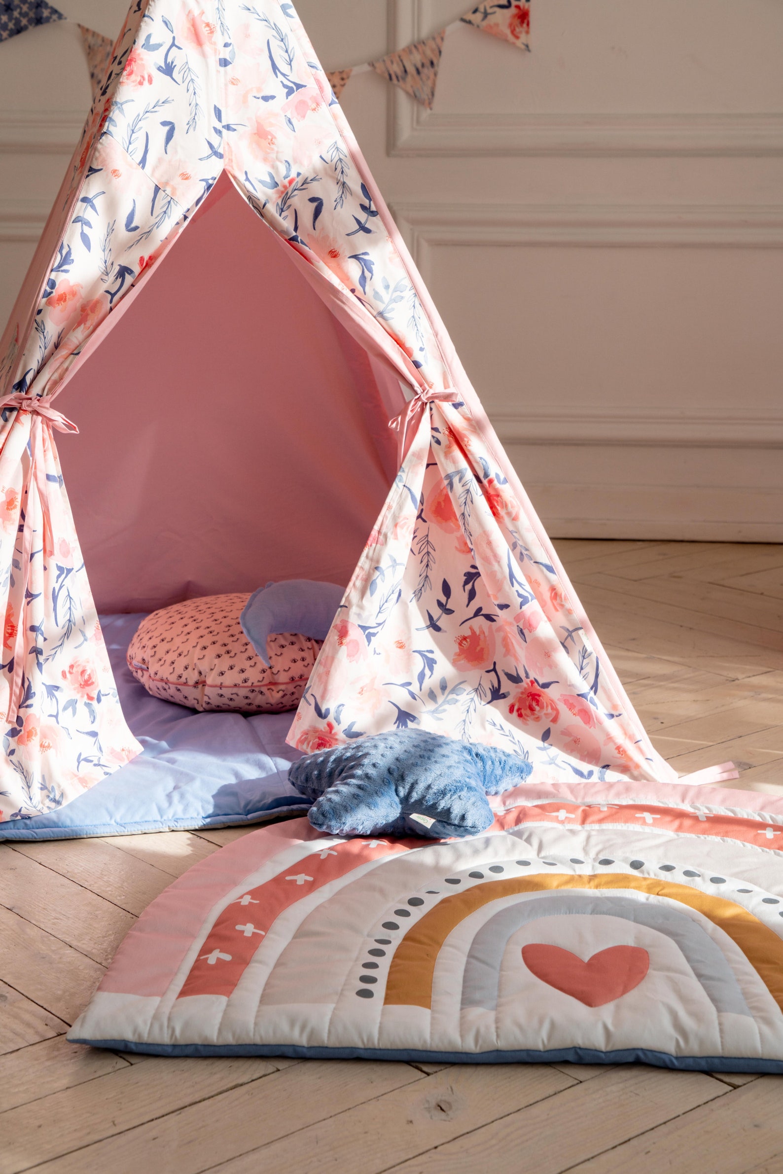 Flowers Teepee Girls Kids Teepee Tent Girls Tipi Tentpink - Etsy