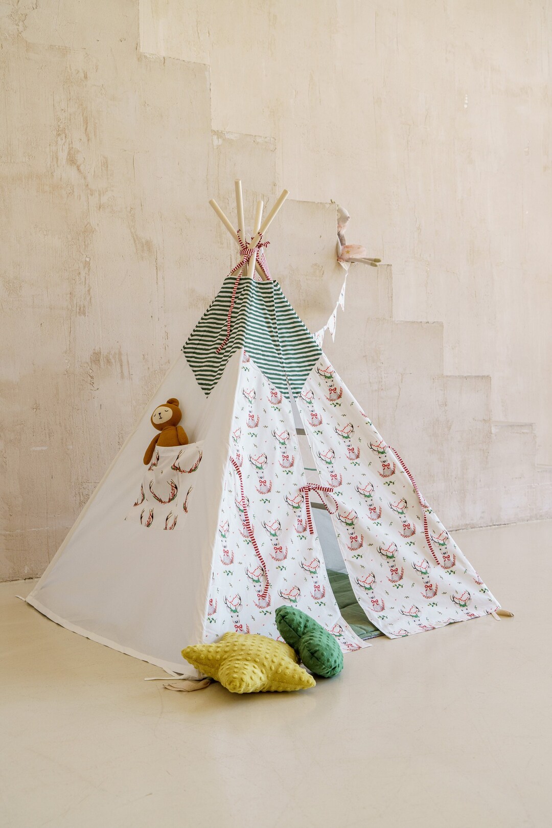 Christmas Teepee Fawn Canvas Teepee Teepee Tent Christmas - Etsy