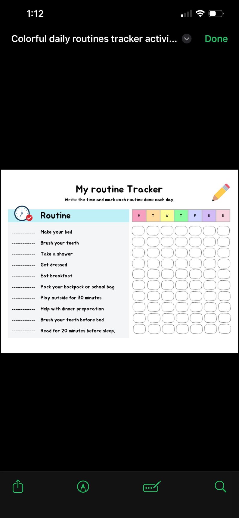 Kids Daily Routine Chart - Etsy