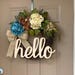 Handmade Hello Hydrangea Wreath With Burlap Bow – Rustic Front Door ...