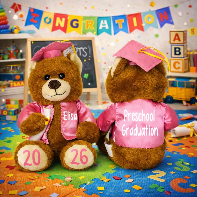 Personalized Graduation Bears-7.5inches- Graduation Gift- Preschool ...