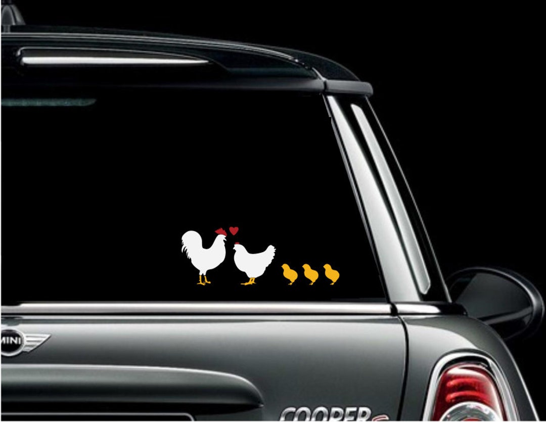 Chicken Family Car Decal-life on the Farm-chicken Lover-farm - Etsy