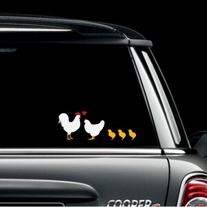 Chicken Family Car Decal-life on the Farm-chicken Lover-farm Fresh-gift ...
