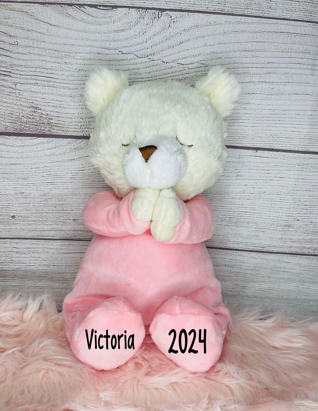 Personalized Prayer Bear-stuffed Bear-my First Teddy Bear-birthday Gift ...