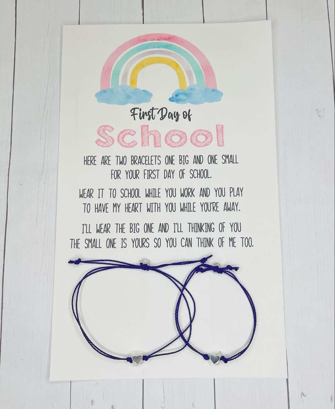 First Day of First Grade-back to School Bracelets-mommy and Me-matching ...