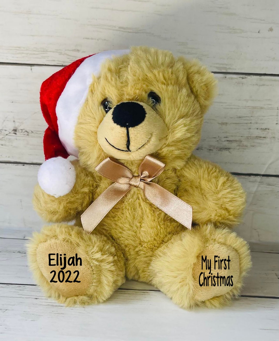 Personalized Christmas Teddy Bears-stuffed Bear-my First Christmas ...