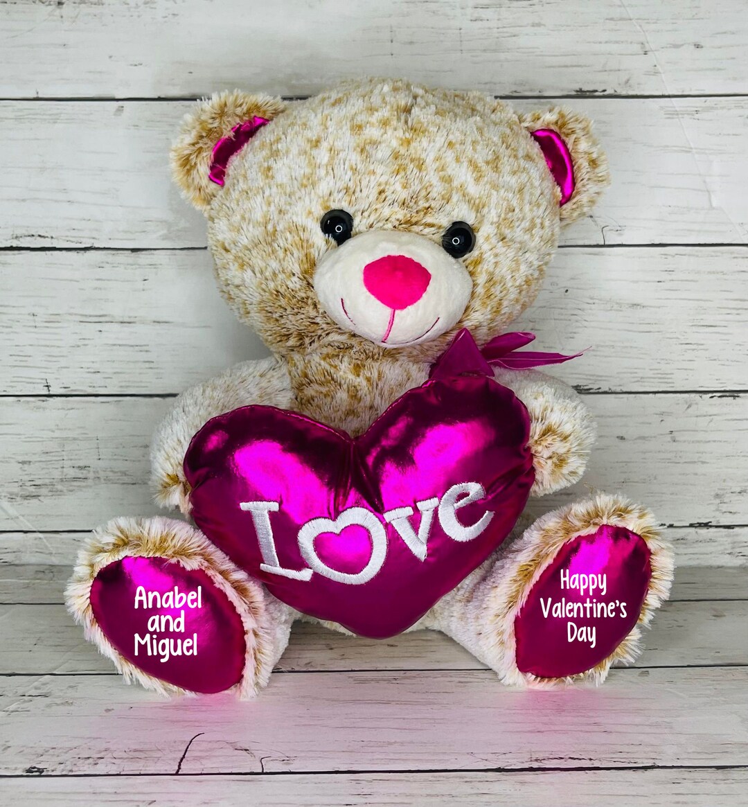 Personalized Valentines Day Bears-anniversary Gift-valentine Plush ...