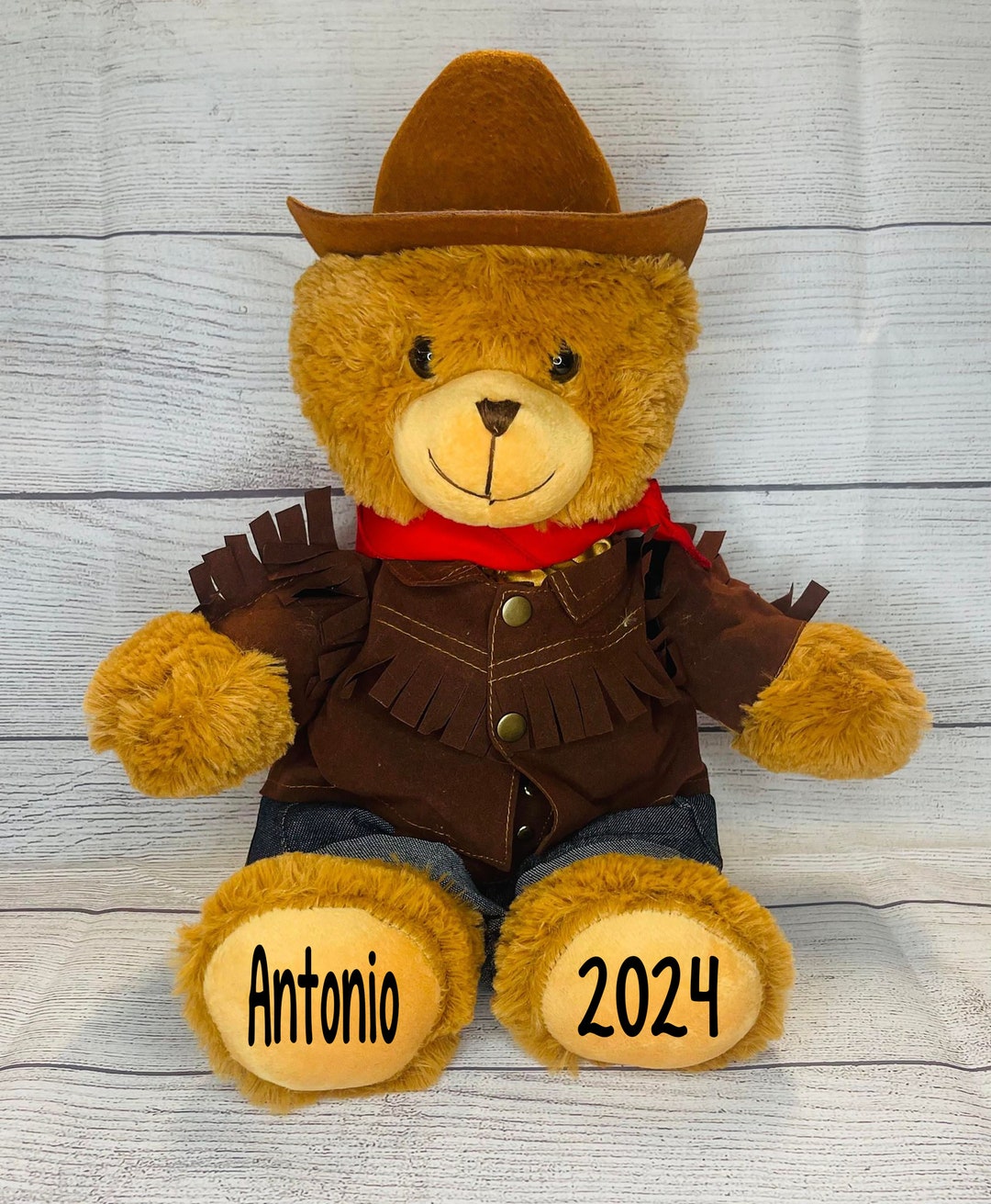 Personalized Cowboy Bear-cowgirl Bear Birthday Bear-firefighter Gift ...