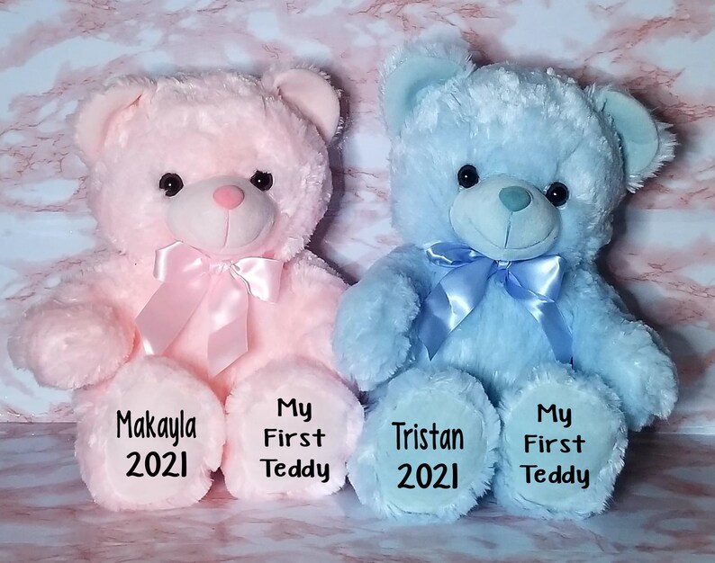 Personalized Teddy Bears-stuffed Bear-my First Teddy - Etsy