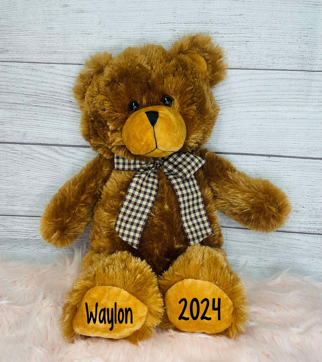 Personalized Teddy Bears-stuffed Bear-my First Teddy Bear-birthday Gift ...