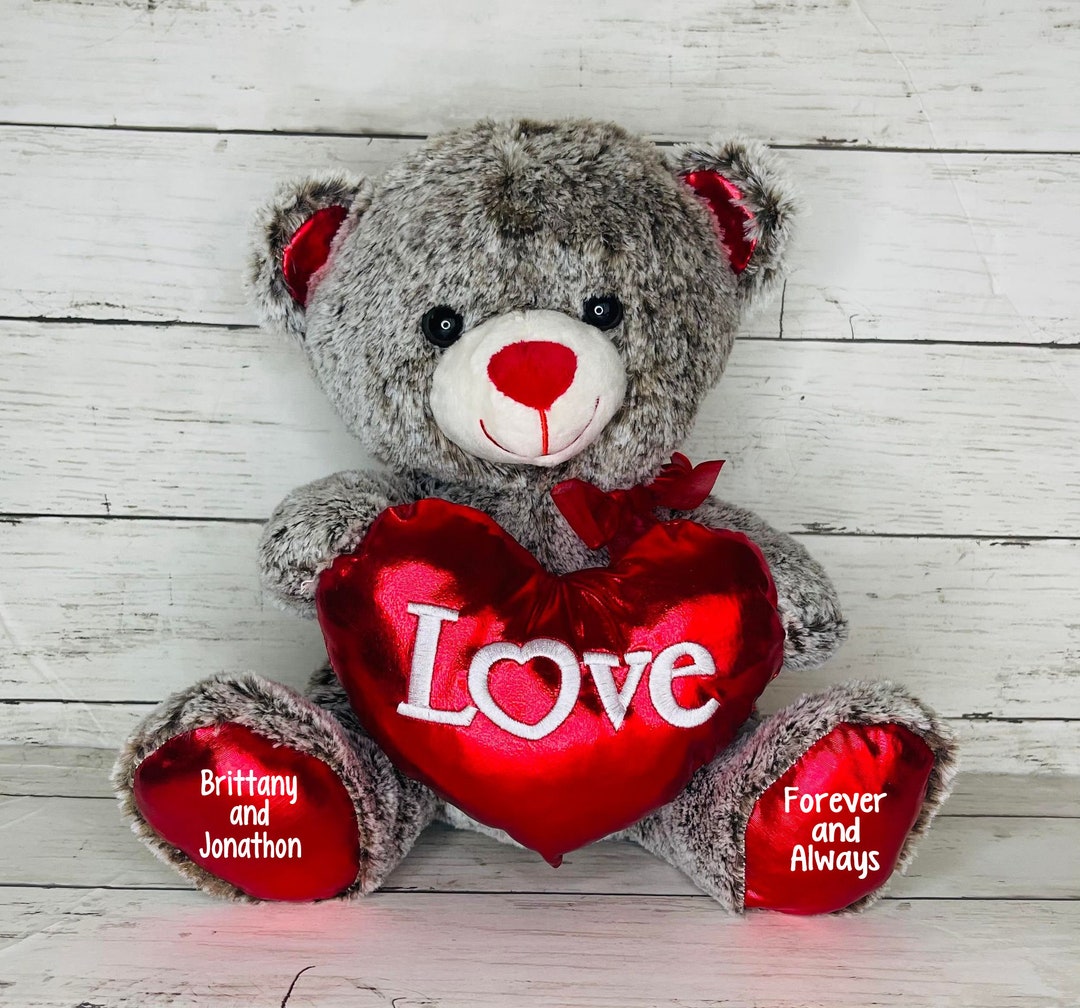 Personalized Valentines Day Bears-anniversary Gift-valentine Plush ...