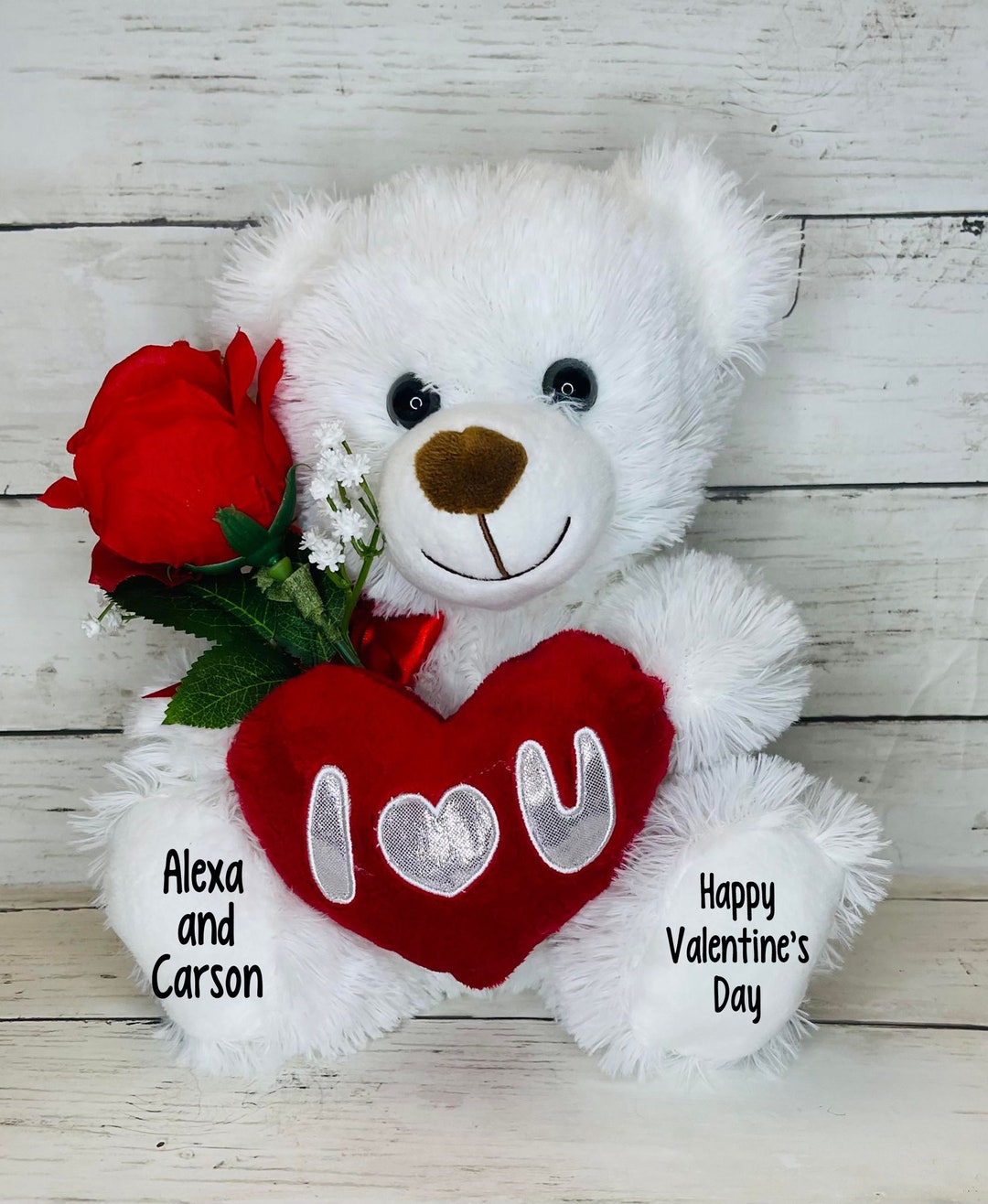 Personalized Valentines Day Bears-anniversary Gift-valentine Plush ...