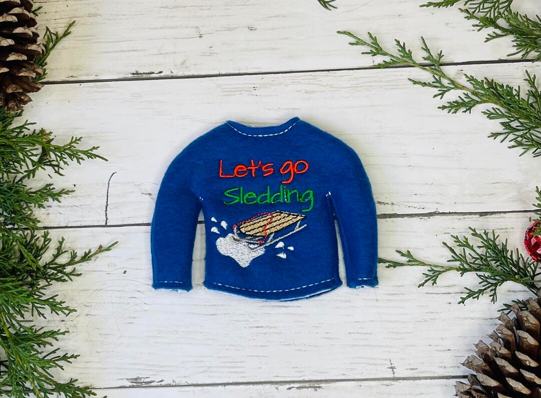 Let's Go Sledding Elf Sweaters -sweaters for Elves-christmas Fun-elf ...