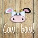 Cow Hair Clips-cow Bow-cow Pencil Topper-farm-heifer Cow-barn-farm ...