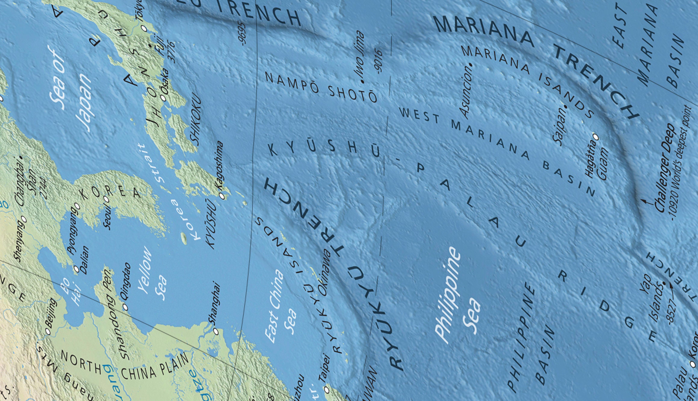 Map of the Physical World (philbrick Sinu-mollweide) on a Black ...