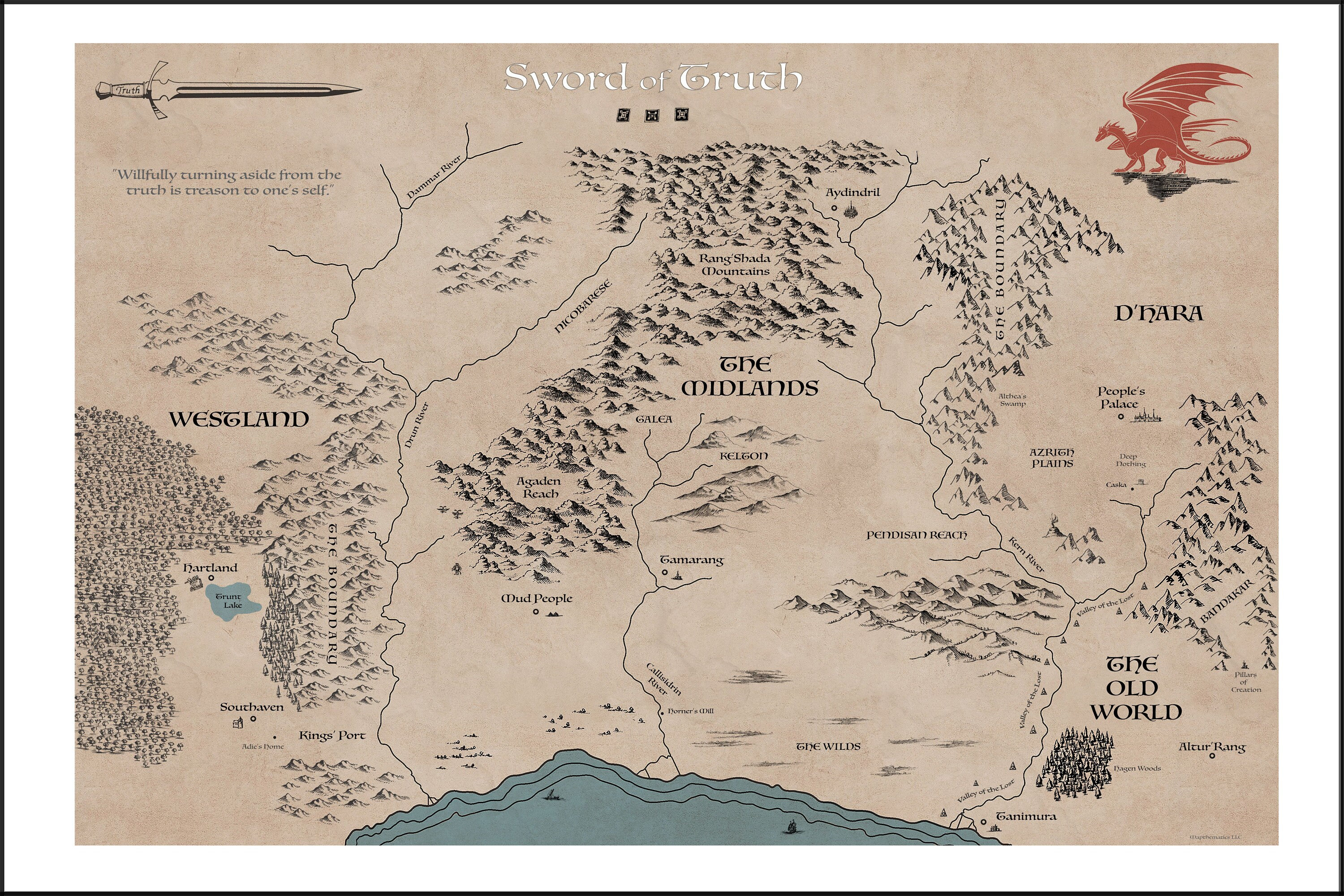 Map Inspired by Sword of Truth - Etsy