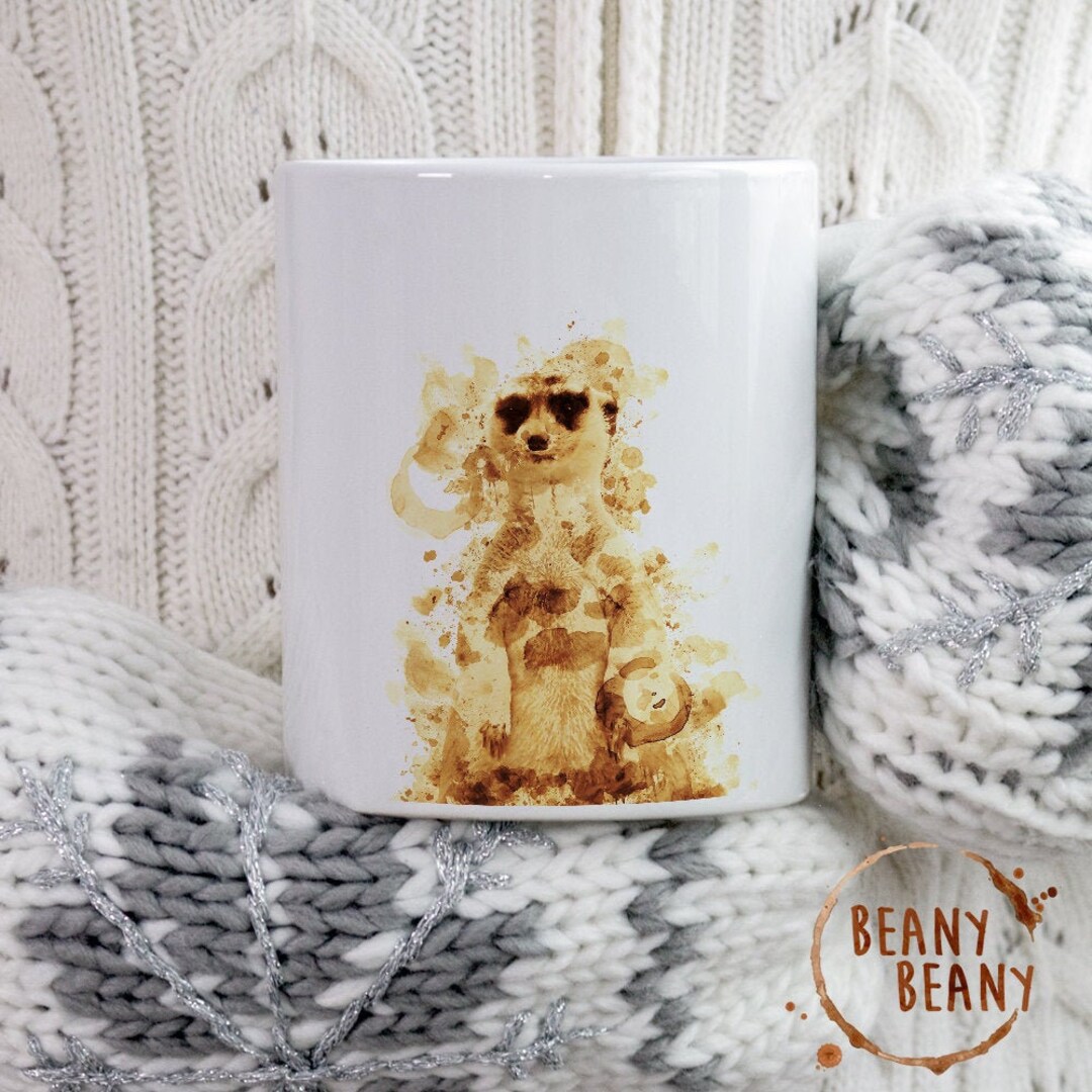 Meerkat Mug, Erdmännchen Tasse , Funny Animal Mug, Meerkat Gift ...