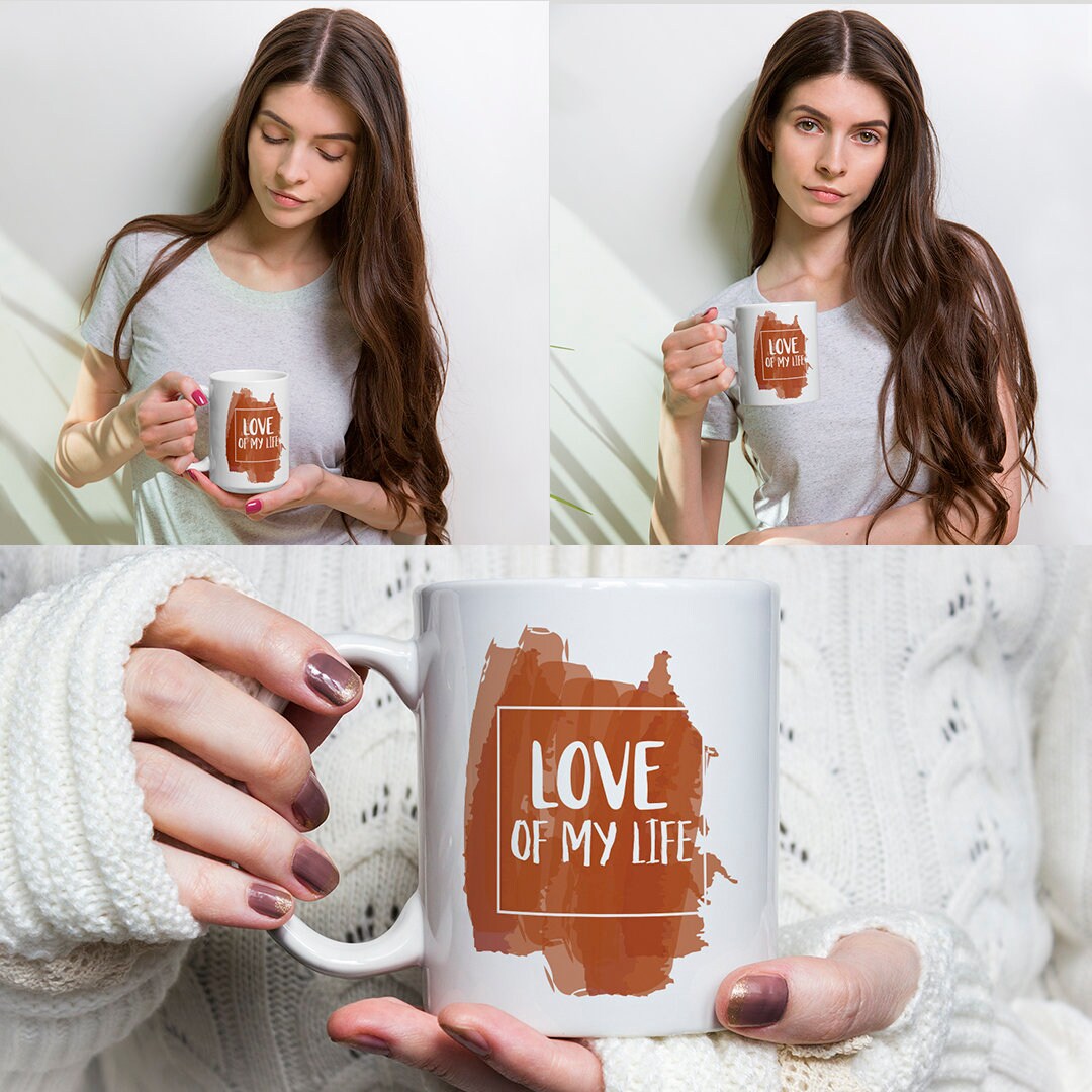 Love Heart Mug, Personalized Couple Mug, Matching Love Mugs, Lovers Mug ...