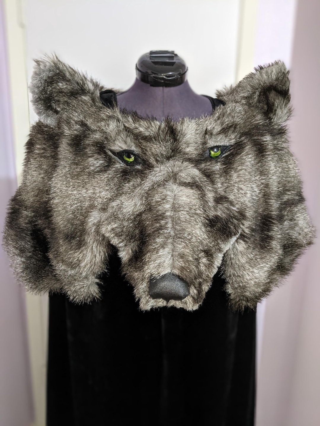 Viking Wolf Faux Fur Mantle: LARP Cosplay Cape Upcycled - Etsy