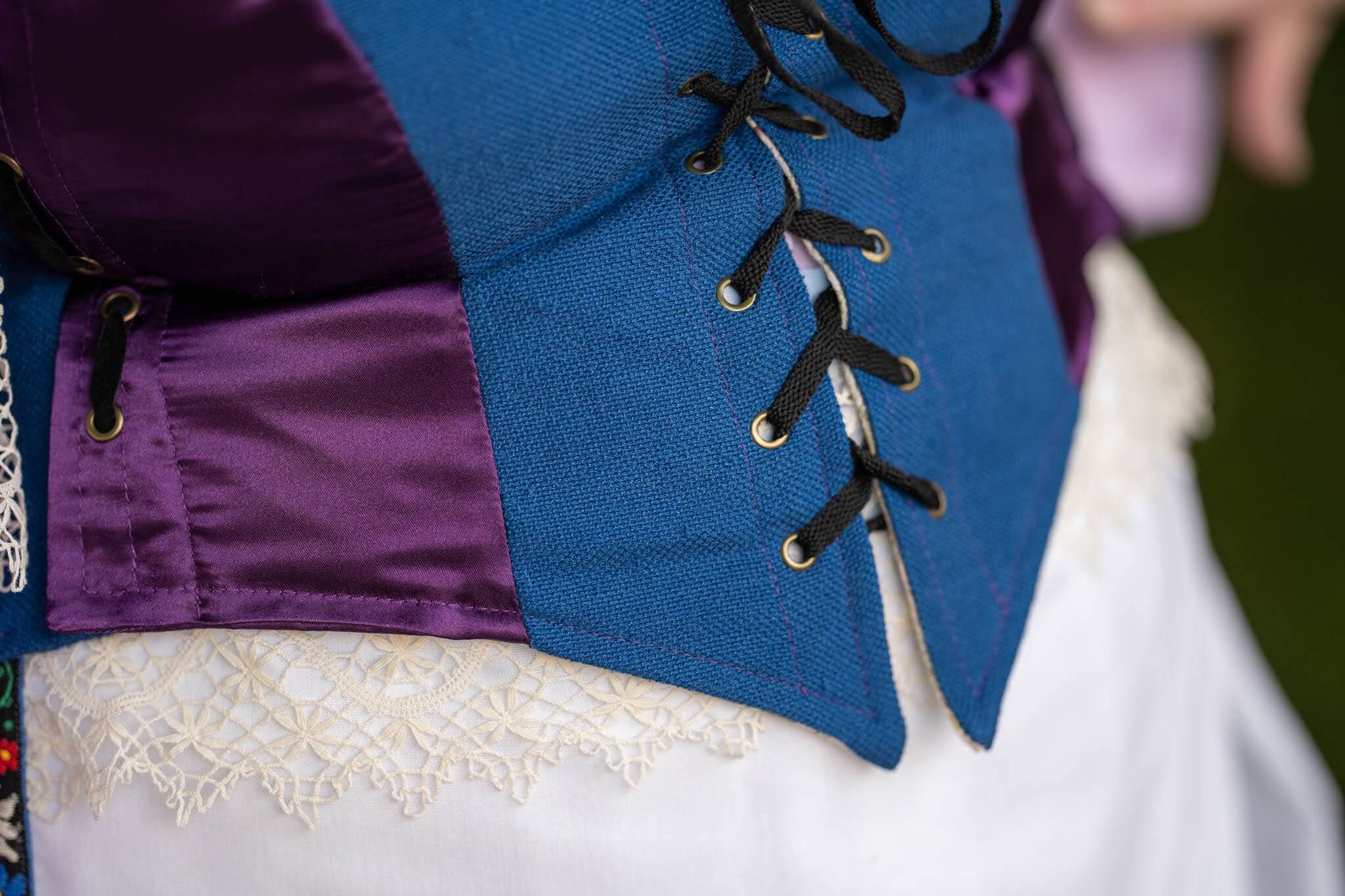 5 Pc. Medieval Peasant Lady Costume. Peasant Blouse, Bloomers, Skirt ...