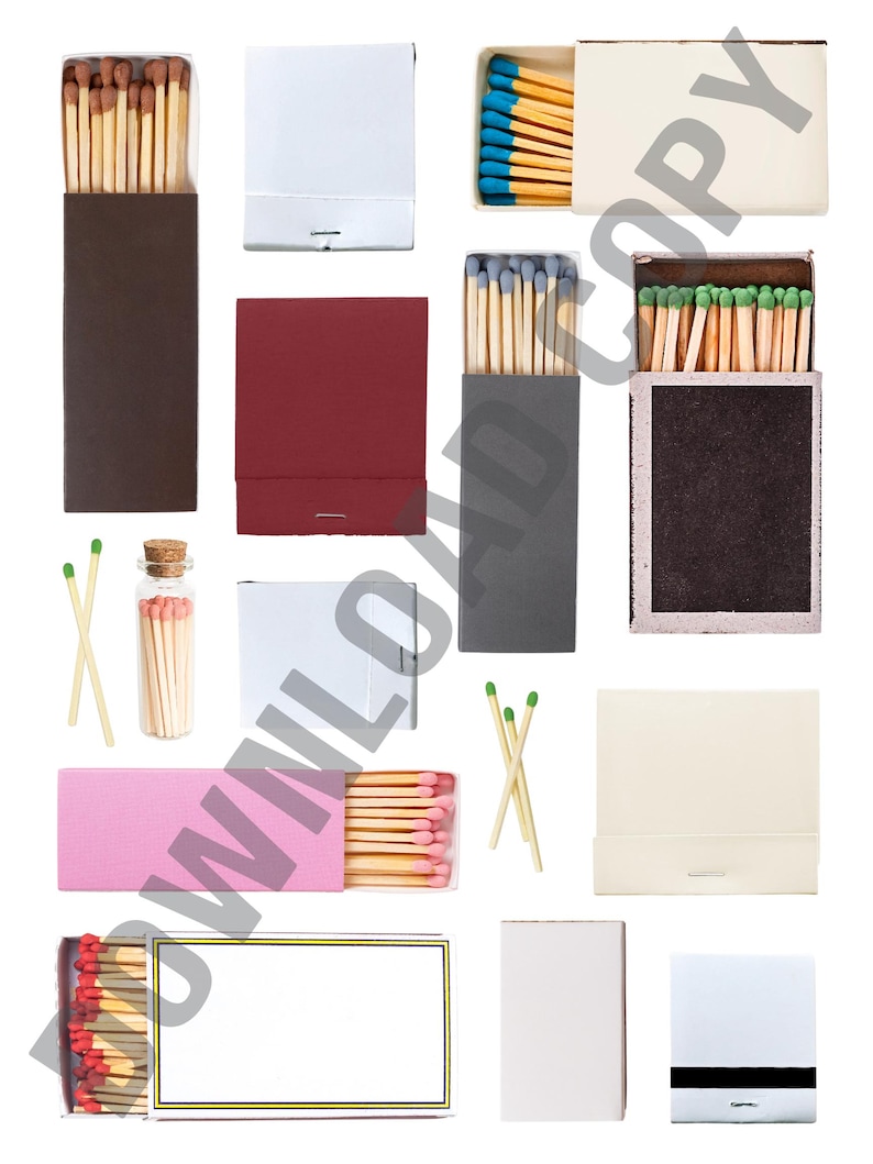 Blank Matchbox Print Template - Etsy Canada