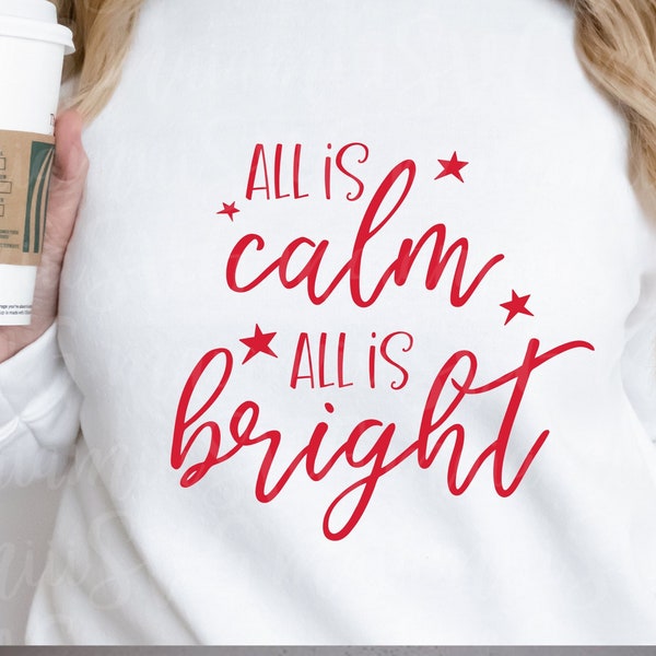 All is Calm All is Bright Sign - Etsy