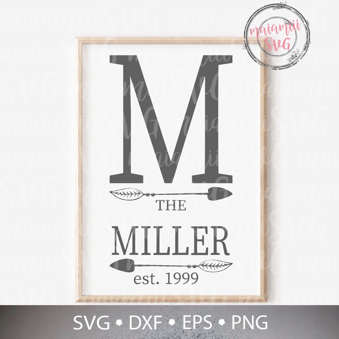 Family Name Svg, Custom Name Svg, Established Svg, Home Sign Svg ...
