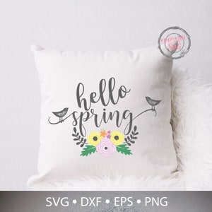 Hello Spring SVG Easter SVG Hello SVG Floral Svg Cut File Holiday ...
