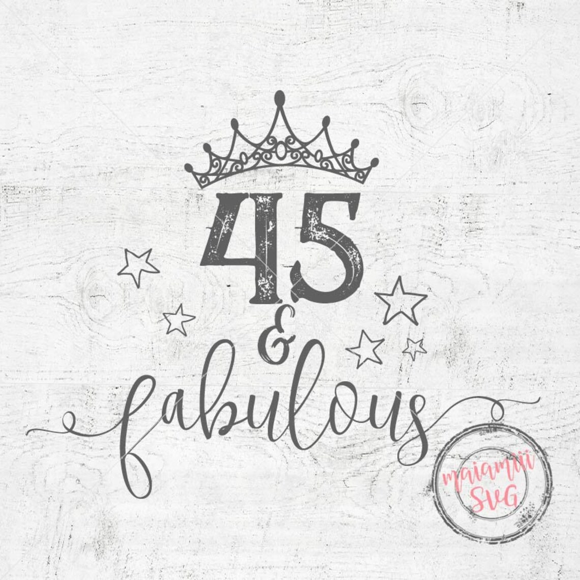 45 and Fabulous Svg Birthday Queen Svg Birthday Squad Svg - Etsy