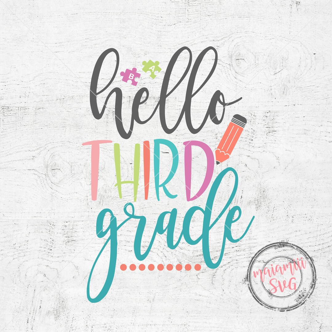 First Day of School Third Grade Svg School Svg Back to - Etsy