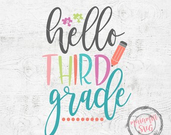 Third Grade Svg School 3rd Grade Svg Iron on Shirt Grade Svg End of ...
