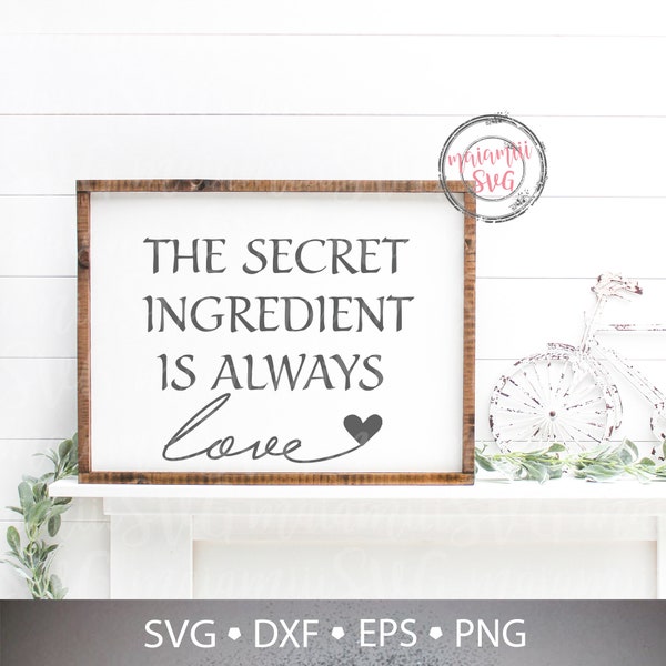 Secret Ingredient is Love Svg - Etsy