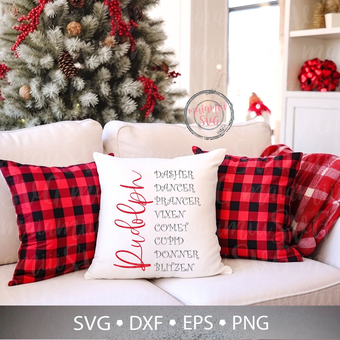 Reindeer Names Svg, Santas Reindeer Svg, Rudolph Svg, Reindeer Names ...