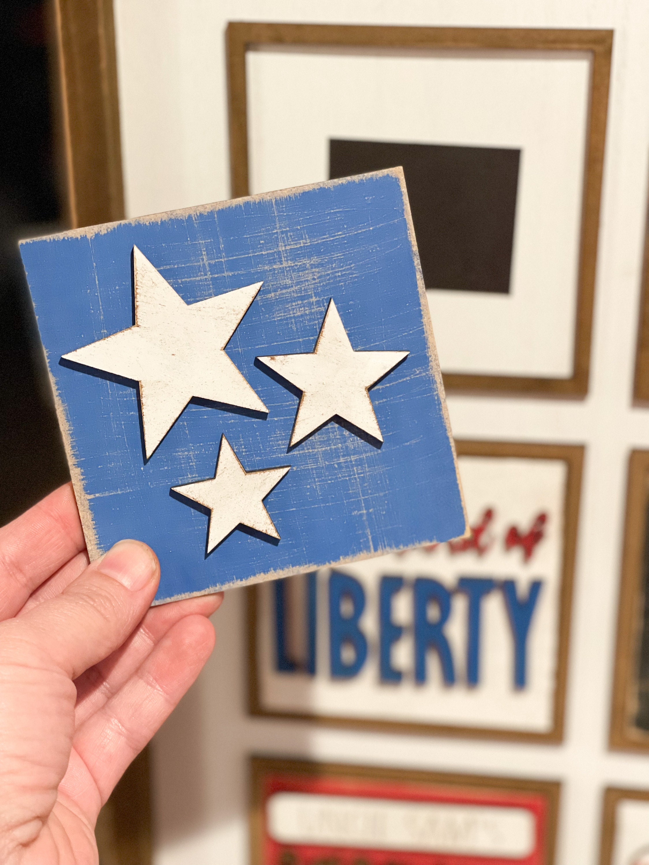 4th of July Mini Signs, Glowforge Laser, Mini Sign SVG, Tiered Tray SVG ...