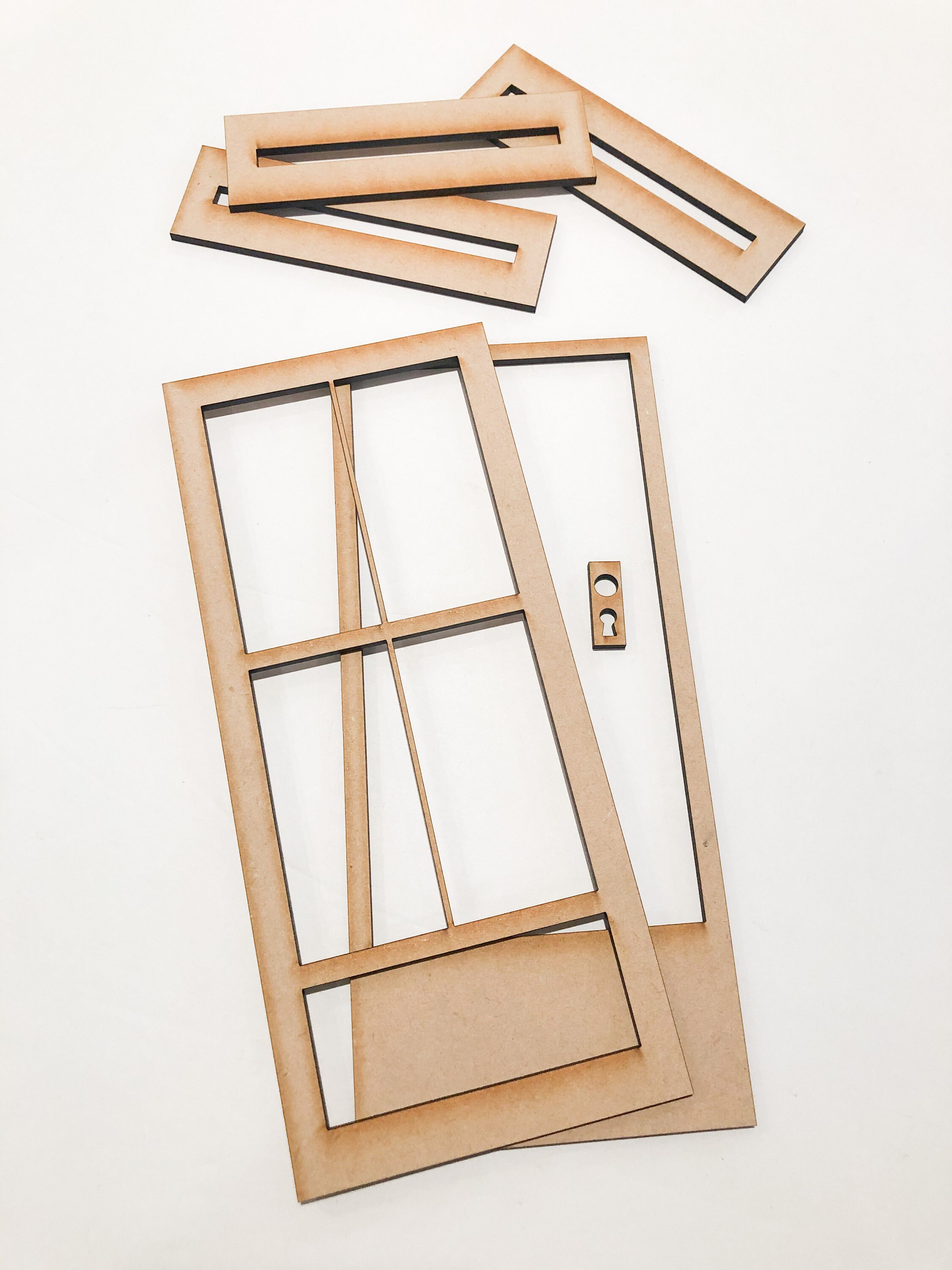 Mini Front Door 4 Pane Classic Glowforge Laser Mini Door - Etsy