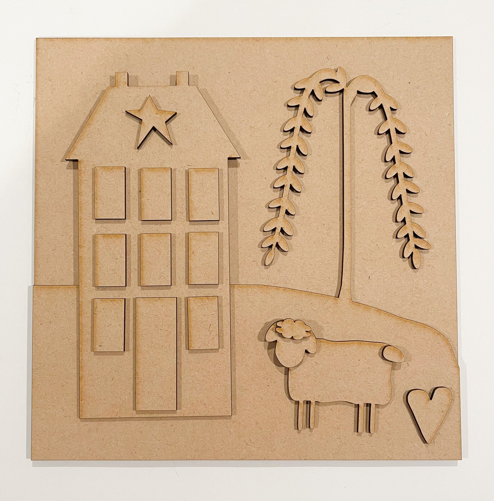 Primitive Saltbox House W/ Sheep Glowforge Laser Sign SVG - Etsy