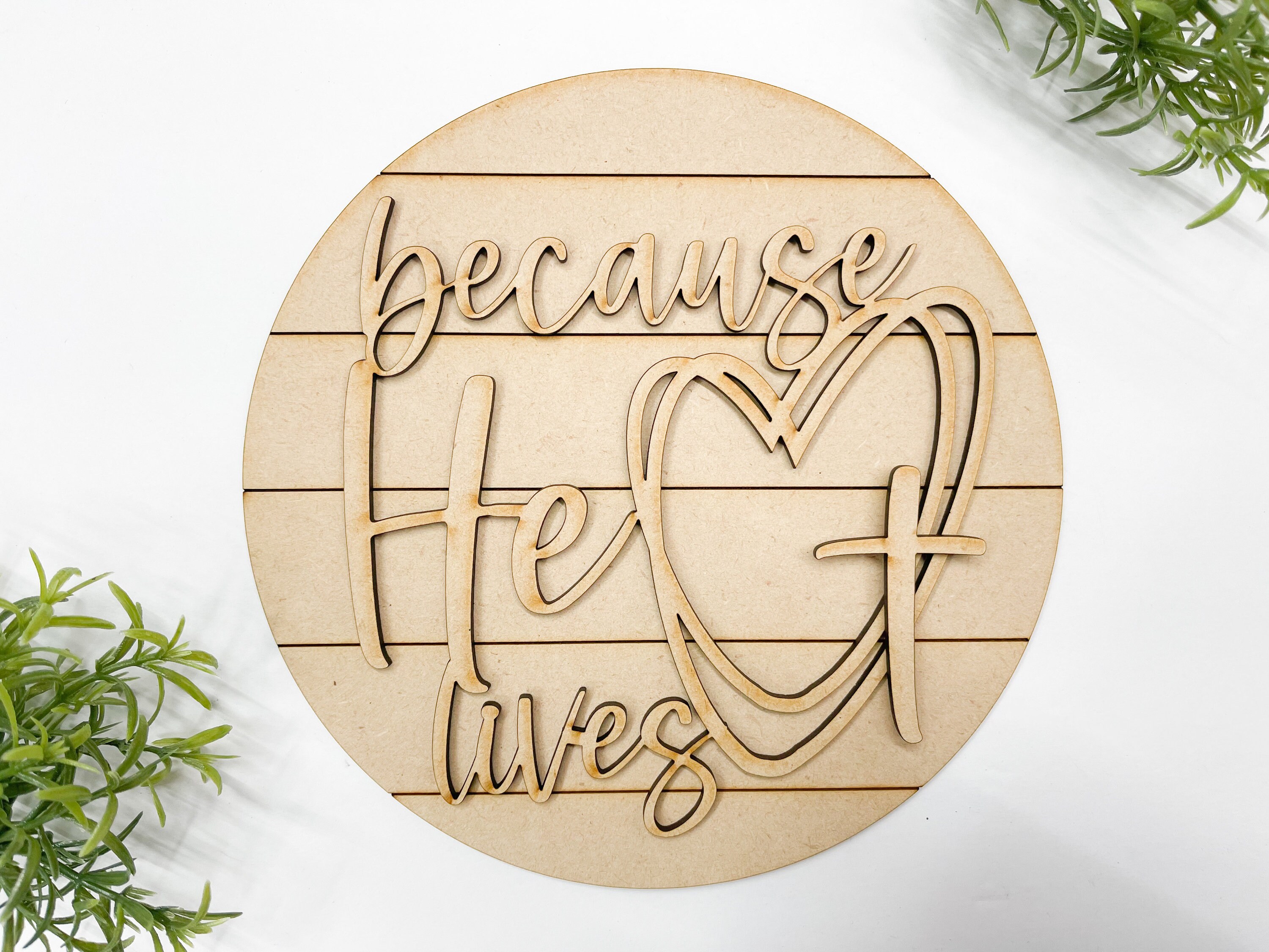 Because He Lives, Glowforge Laser, Sign SVG, Tiered Tray, Door Hanger ...