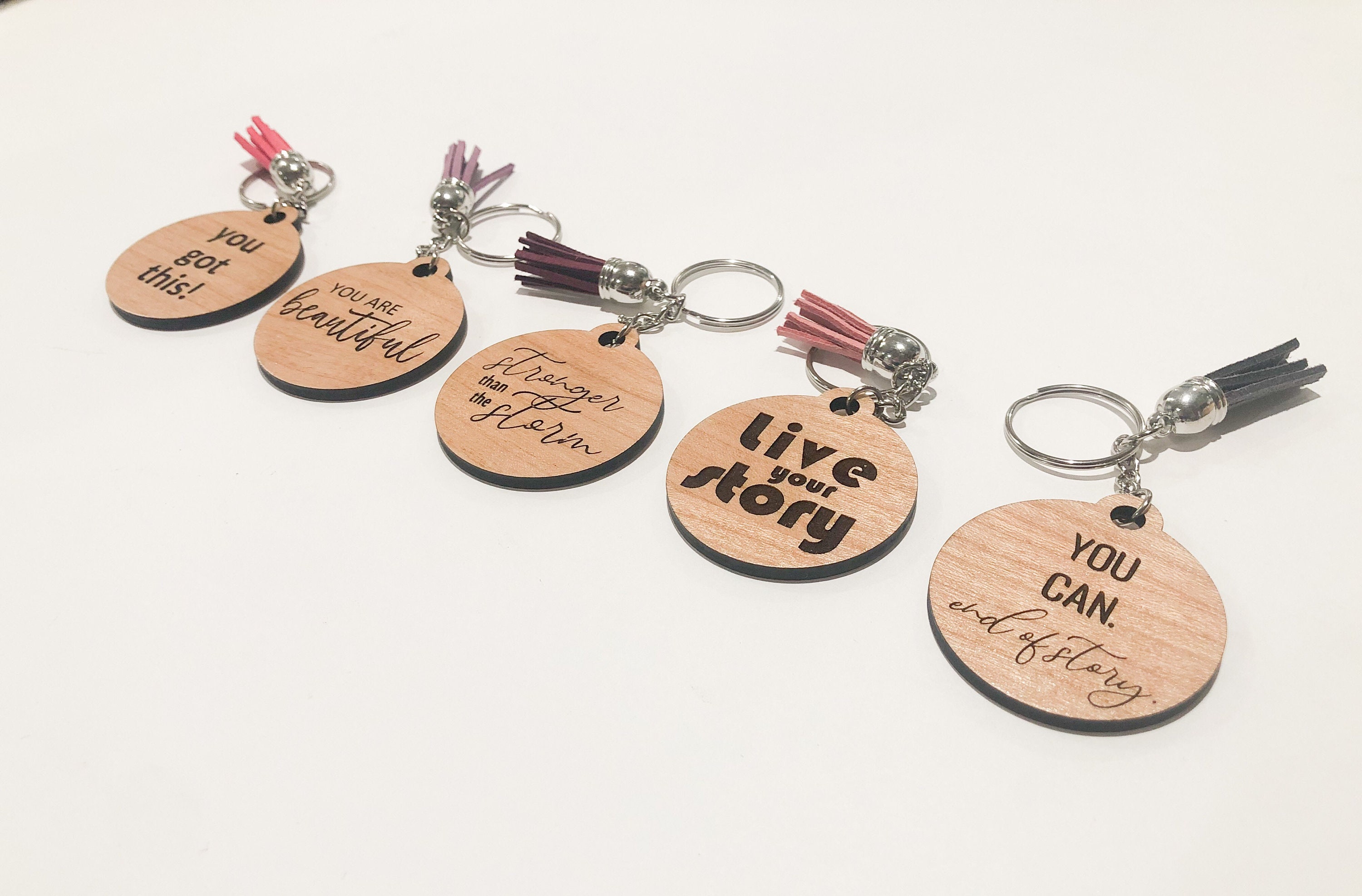 Motivational Keychains Glowforge Laser Keychain SVG Laser | Etsy