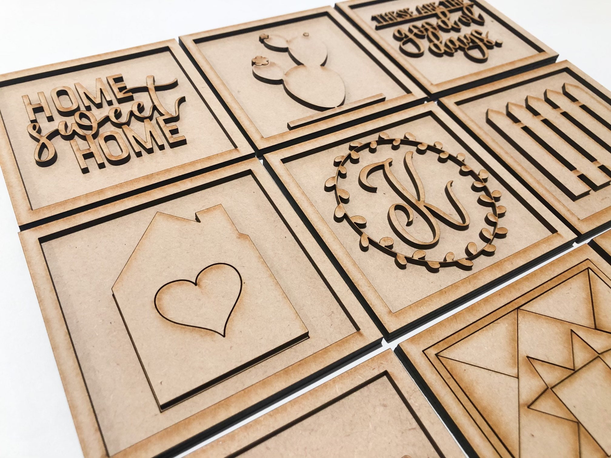 Home Sweet Home Mini Signs Glowforge Laser Mini Sign SVG | Etsy