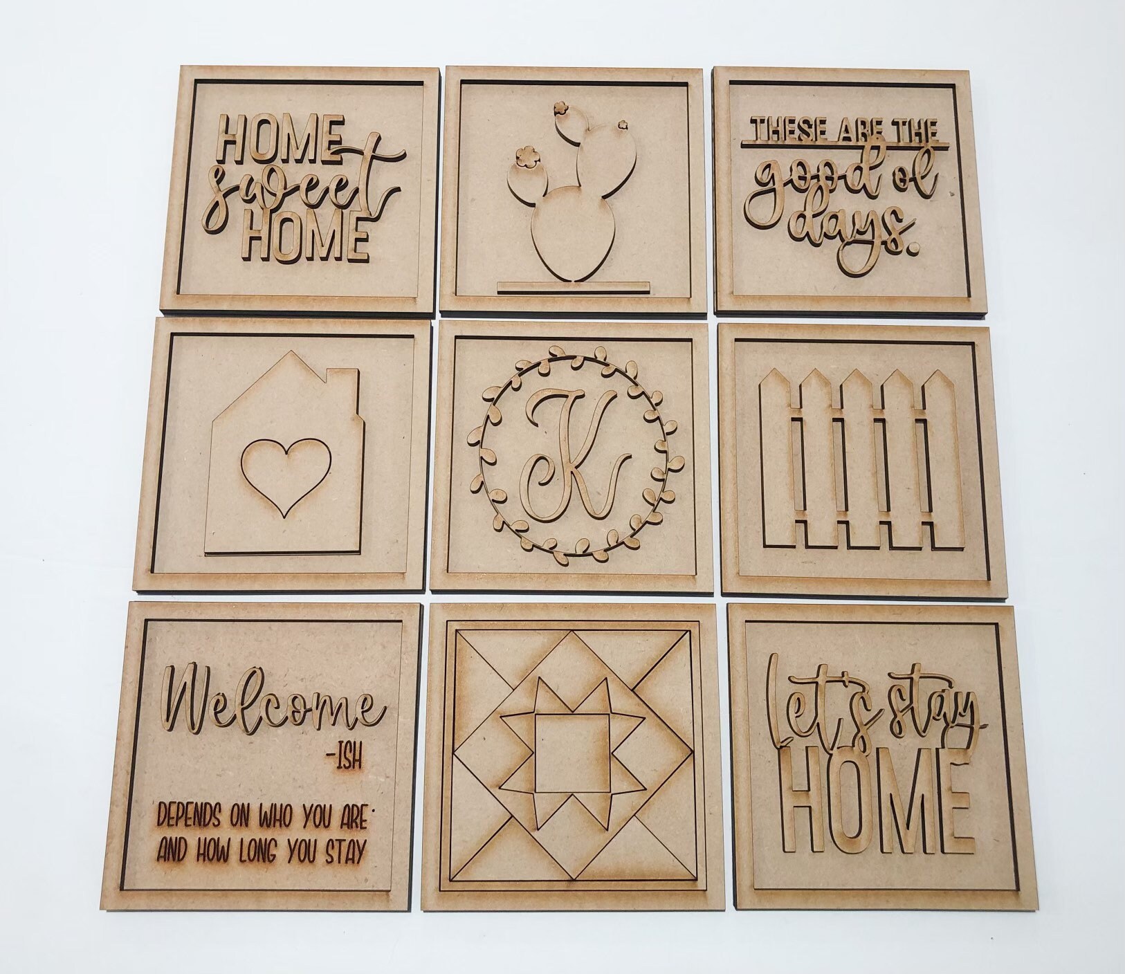 Home Sweet Home Mini Signs Glowforge Laser Mini Sign SVG | Etsy