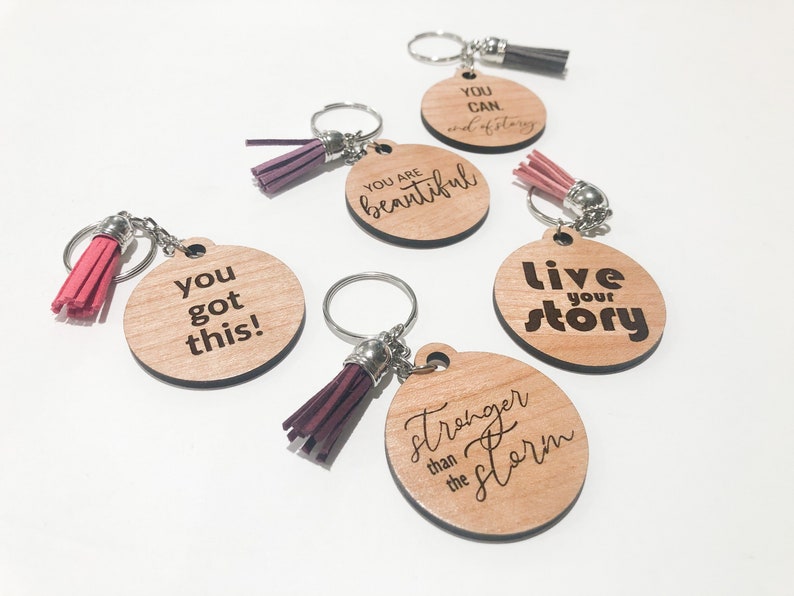 Motivational Keychains Glowforge Laser Keychain SVG Laser | Etsy